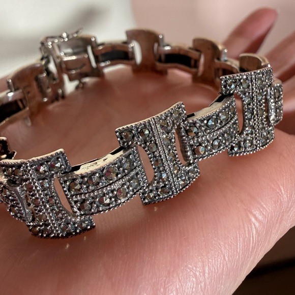 Estate | Jewelry | Vintage Art Deco Revival Sterling Silver Marcasite ...